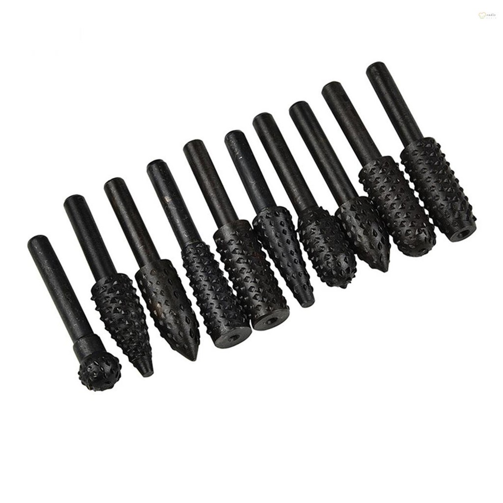 10pcs Rasp แฟ้มเจาะ Bits Rasp ชุดเจาะเครื่องบดเจาะ Rasp สําหรับงานไม้ ...