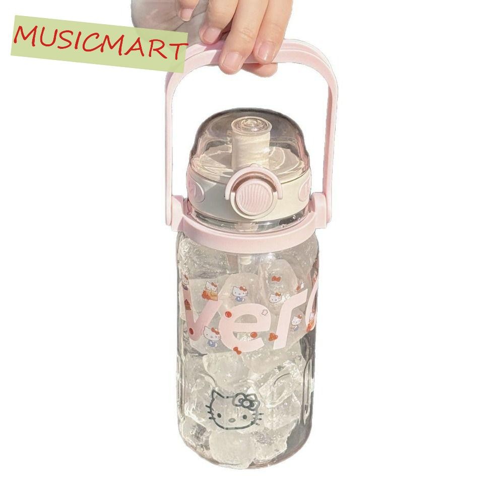 Musicmart นมถ้วยพลาสติก, 850ml พร้อมฝาปิดฟางขวดฟาง, Drinkware Kitty โปร่งใส Leakproof Pochacco ...
