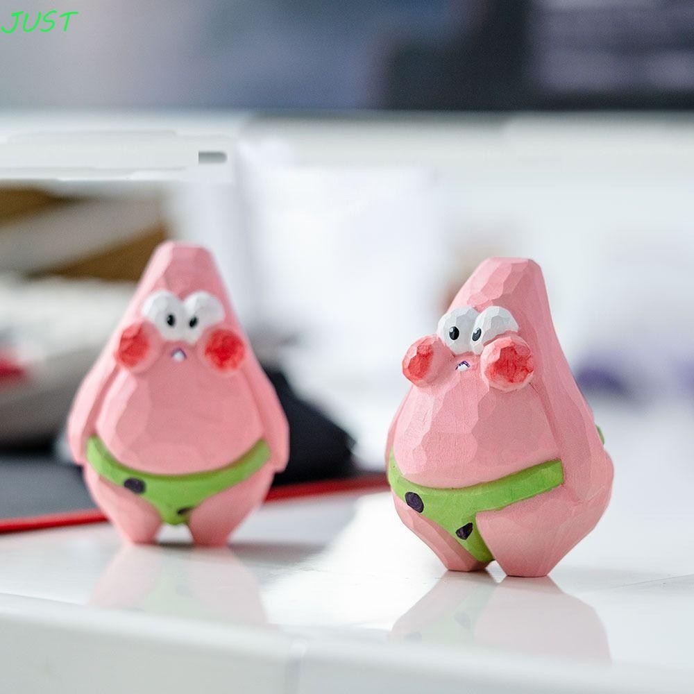 Just Patrick ไม้แกะสลัก Miniature, ไม้ Handmade Patrick เครื่องประดับ, งานฝีมือสร้างสรรค์ 9 ซม. ...