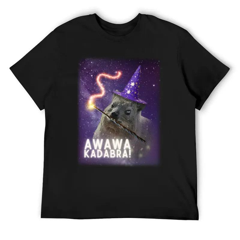 AWAWA KADABRA เสื้อยืด Rock Hyrax Wizard เสื้อยืดขนาดใหญ่ เสื้อออกแบบ ...