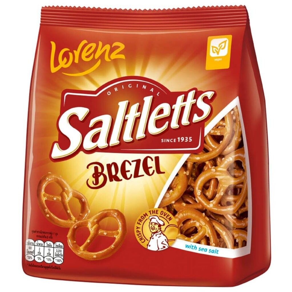 ลอเรนซ์ ขนมปังอบกรอบมินิ 150 กรัม Lorenz Saltetts Mini Pretzel 150 g ...