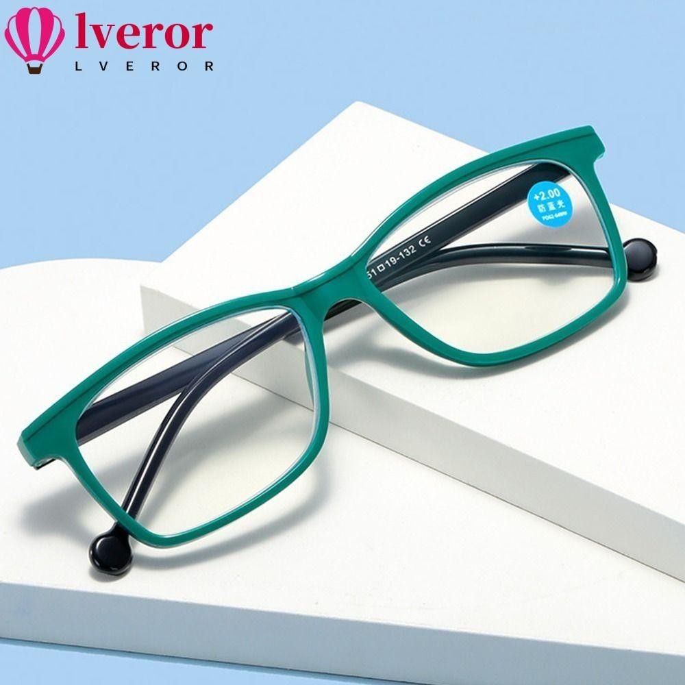 Lveror แว่นตา ป้องกันแสงสีฟ้า กันแสงสีฟ้า แว่นตาสี่เหลี่ยม เบาพิเศษ สบาย ป้องกันดวงตา PC แว่นตา ...