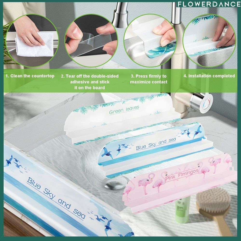 อ่างล้างจานน้ำ Splash Guard ด้วยกาวติดด้วยตนเองทำความสะอาดง่าย Pvc ...