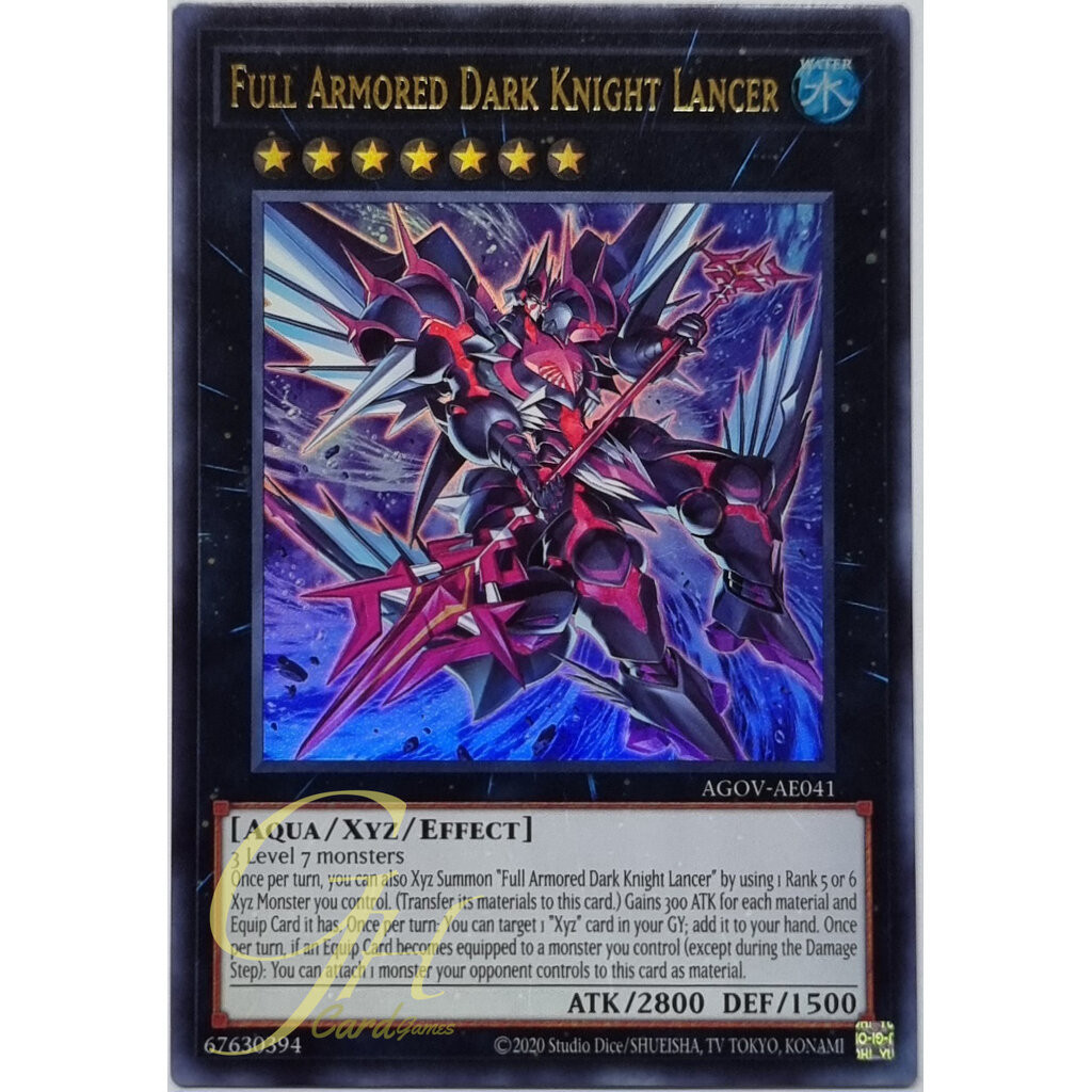 Yugioh [AGOV-AE041] Full Armored DARK Lancer (Ultra Rare) | Shopee Thailand