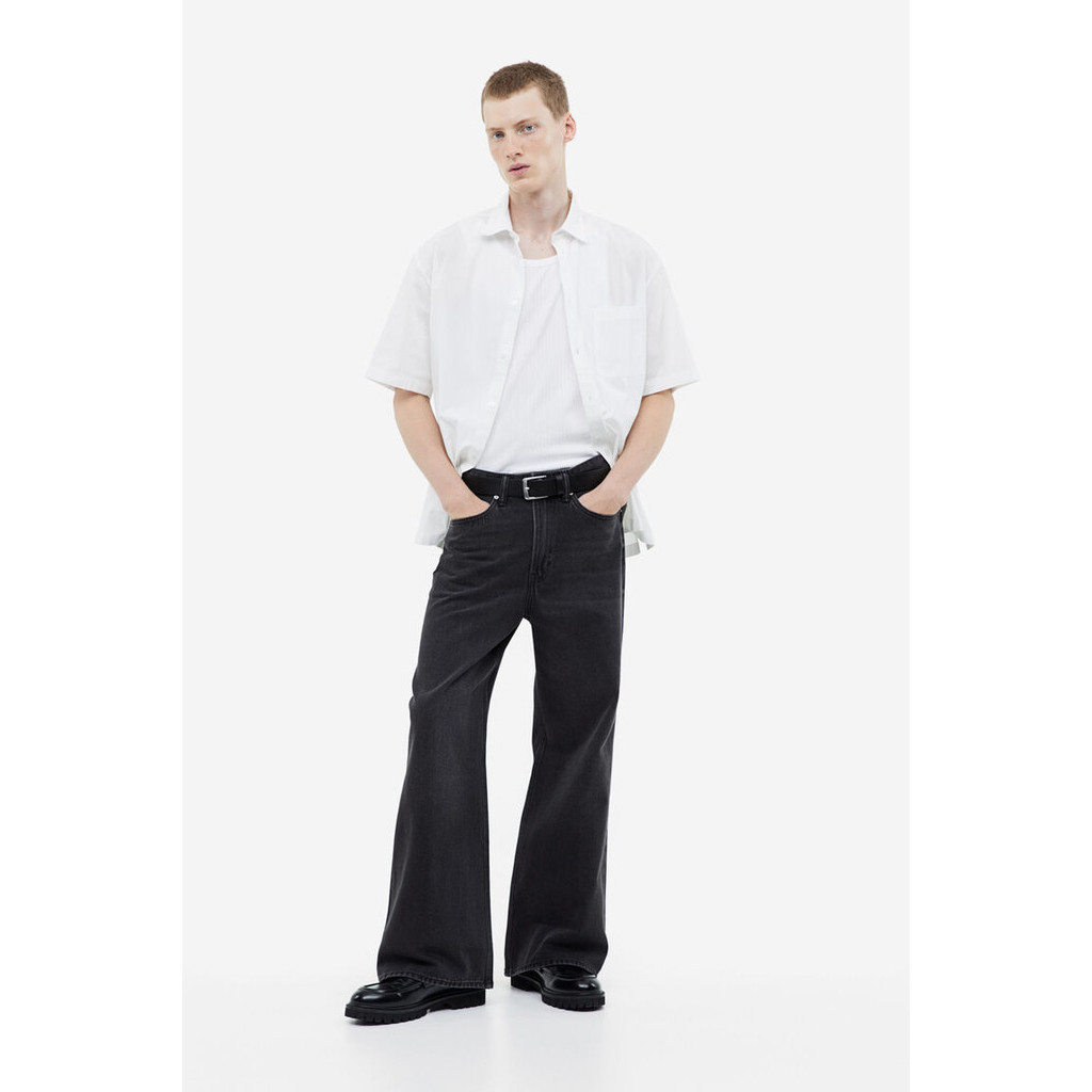 H&M Man Bootcut Loose Jeans 1159764_3 | Shopee Thailand