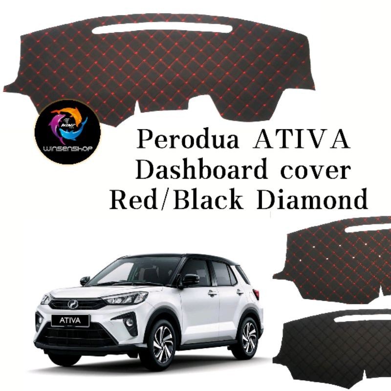 Perodua ATIVA DAD Design Car Dashboard Non Slip Dash Mat Cover, สี แดง ...
