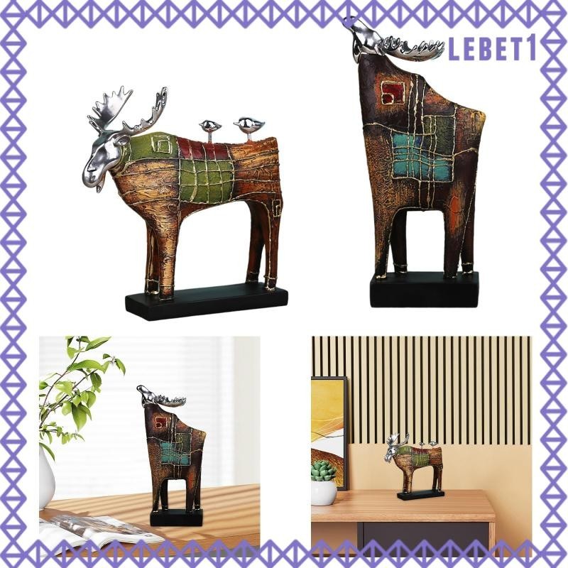 [Lebet] ฟิกเกอร์กวาง ของขวัญวันหยุด ประติมากรรมนามธรรม สําหรับตั้งโต๊ะ ...