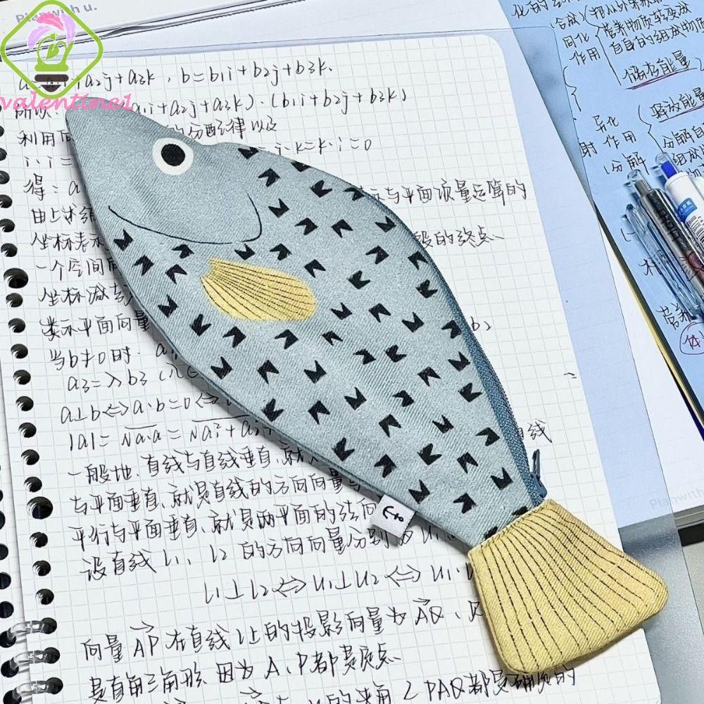 กระเป๋าดินสอปลา VALENTINE, กล่องดินสอตลกจําลอง, กระเป๋าทรง Grouper แปลก ...