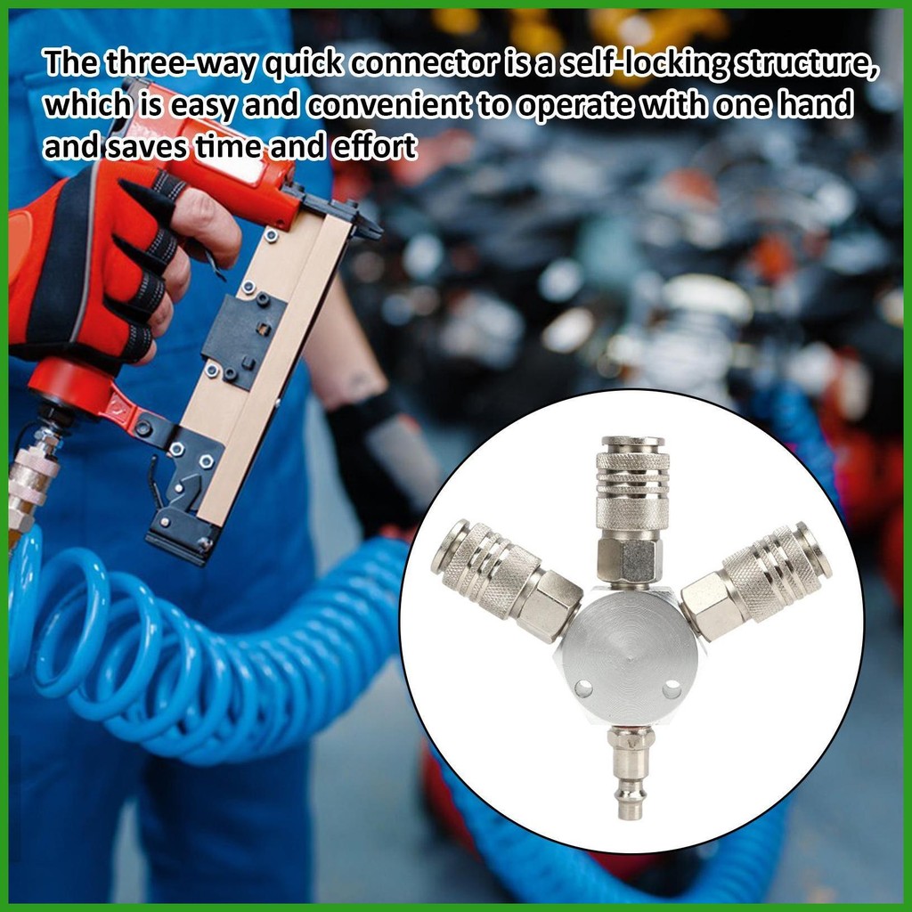 อุปกรณ์ท่ออากาศ Manifold 3 ทาง Quick Connect Plug Airtight Industrial ...