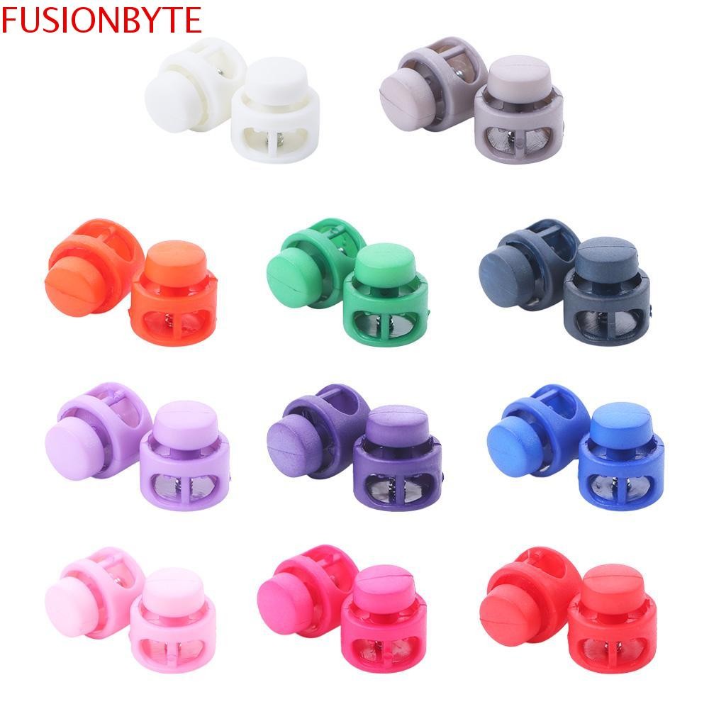 Fusionbyte แหวนล็อคสายไฟ DIY หลากสีฤดูใบไม้ผลิหัวเข็มขัดเชือกยืดหยุ่นสําหรับหมวกกระเป๋าเชือกผูก ...