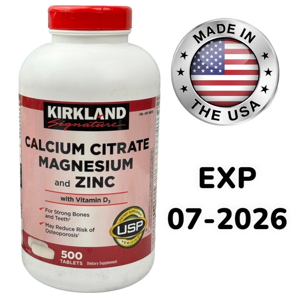 Kirkland Calcium Citrate Magnesium and Zinc with Vitamin D3 500 Tablets ...