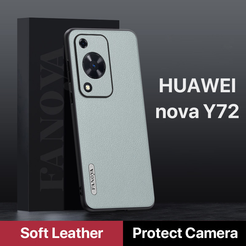 หนังนุ่ม เคส HUAWEI nova Y72 Case สัมผัสที่สบาย ป้องกันลายนิ้วมือ กรอบTPUนุ่ม ป้องกันกล้อง ...
