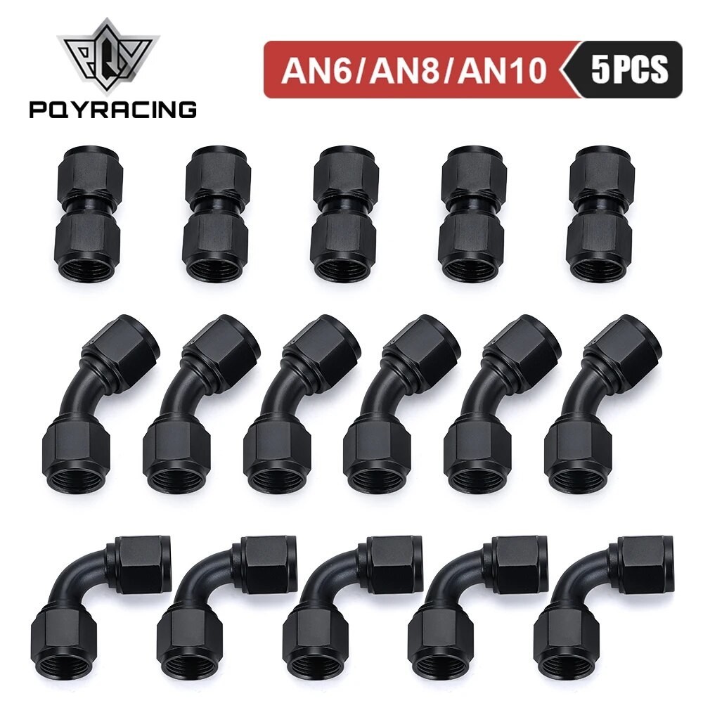 5 Pcs Universal 0 45 90 Degree An6 An8 An10 Female To An6 An8 An10