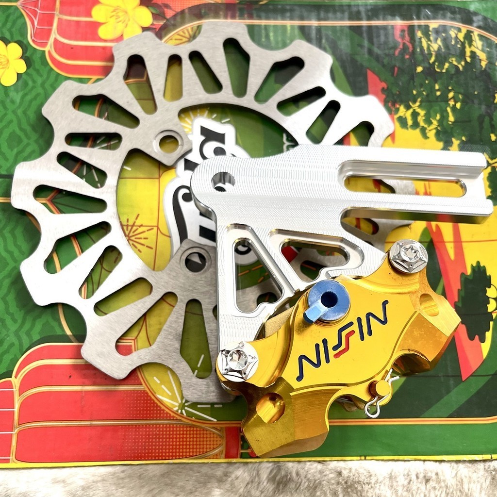 Nissin [COMBO Of 3 รายการเบรคหลัง RAIDER SATRIA] แผ่นหั่น 220 มม., 220 มม. Thai Nisin Oil Pig ...