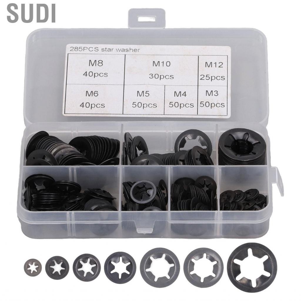 Sudi Clip Washers 285Pcs M3 M4 M5 M6 M8 M10 M12 Starlock Washer ...