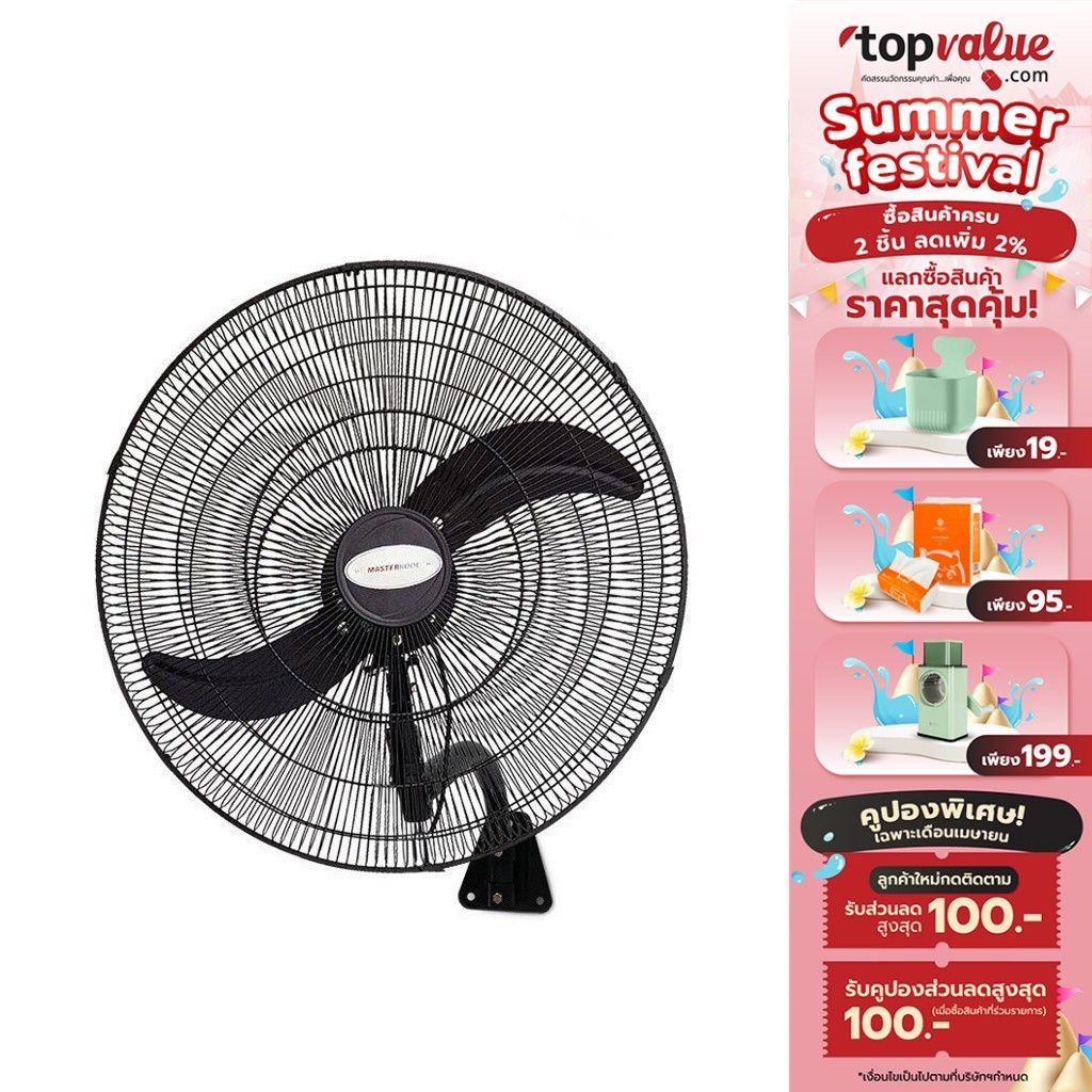 [เหลือ 2511 ทักแชท] MASTERKOOL พัดลมอุตสาหกรรม แบบแขวนผนัง 24 นิ้ว 2 ใบพัด รุ่น CTW-24S | Shopee ...