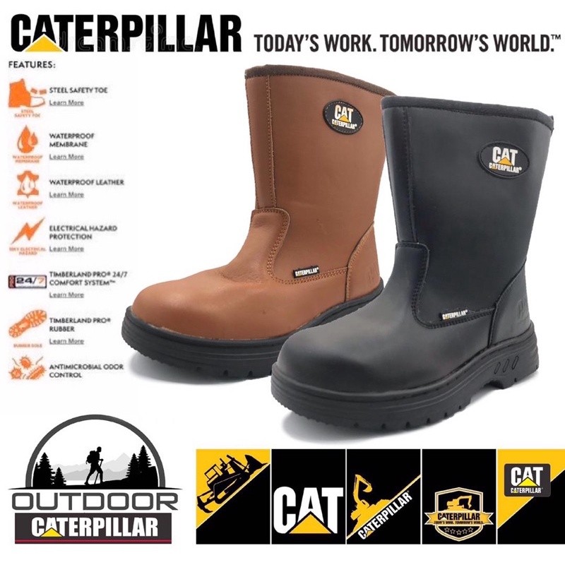 CAT HighCut Heavy Duty Working Boots Safety Boot Steel Toe Cap Steel ...