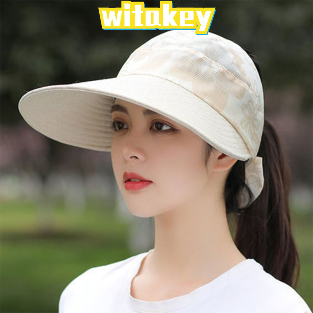 Witakey หมวกกันแดดสตรี, หมวกชายหาดเลดี้ระบายอากาศในฤดูร้อน, หมวกกันแดดป้องกันรังสีอัลตราไวโอเลต ...