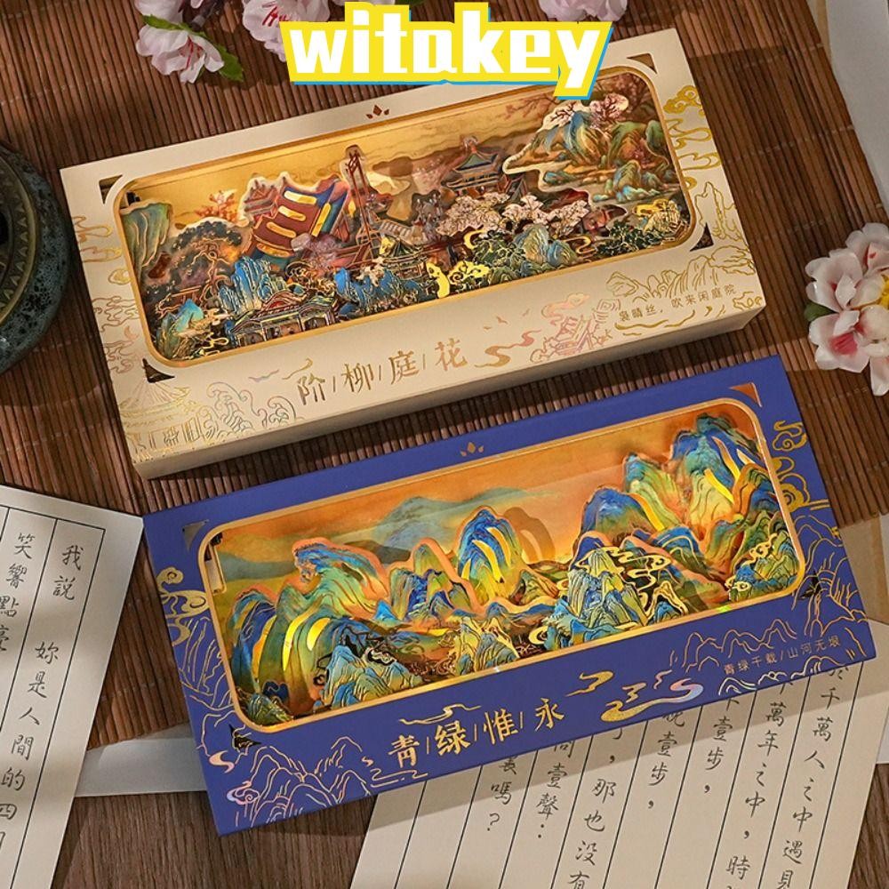 Witakey ที่คั่นหนังสือโลหะ, สร้างสรรค์พร้อมกล่องของขวัญแบบมีไฟ, ปากกามาร์กเกอร์หนังสือมัลติฟังก ...