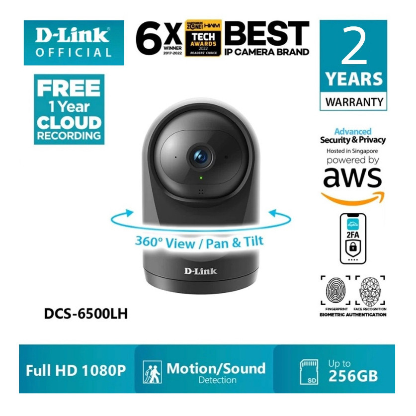 D-Link DCS-6500LH Compact Full HD Pan & Tilt Wi-Fi Camera DCS-6500LH ...