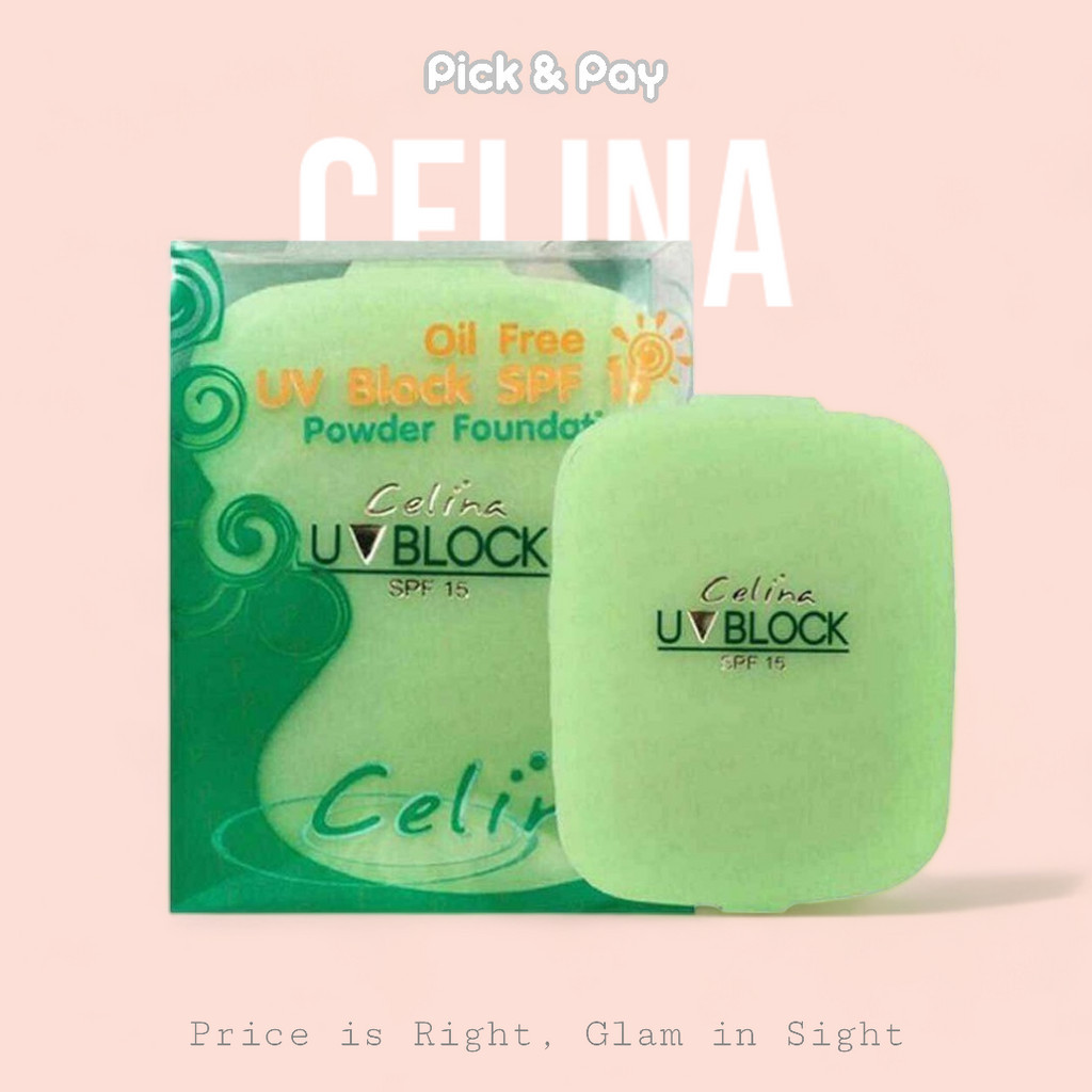 Celina UV Block SPF15 แป้ง เซลีน่า เซลิน่า ยูวีบล็อก แป้งพริตตี้ 14กรัม ...