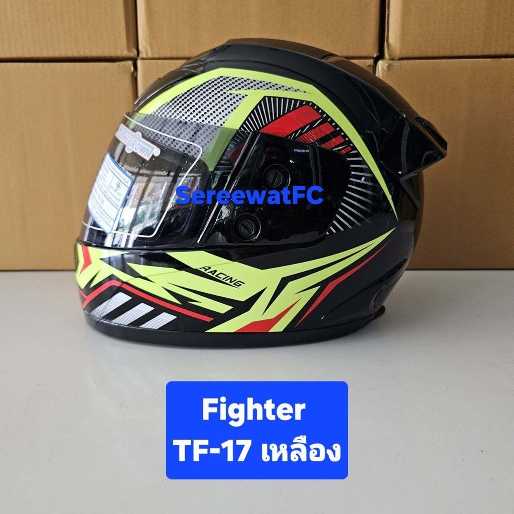 หมวกกันน็อค และ ชิว SpaceCrown รุ่น Fighter STK ขนาดไซด์ L (รอบศรีษะ 59 ...