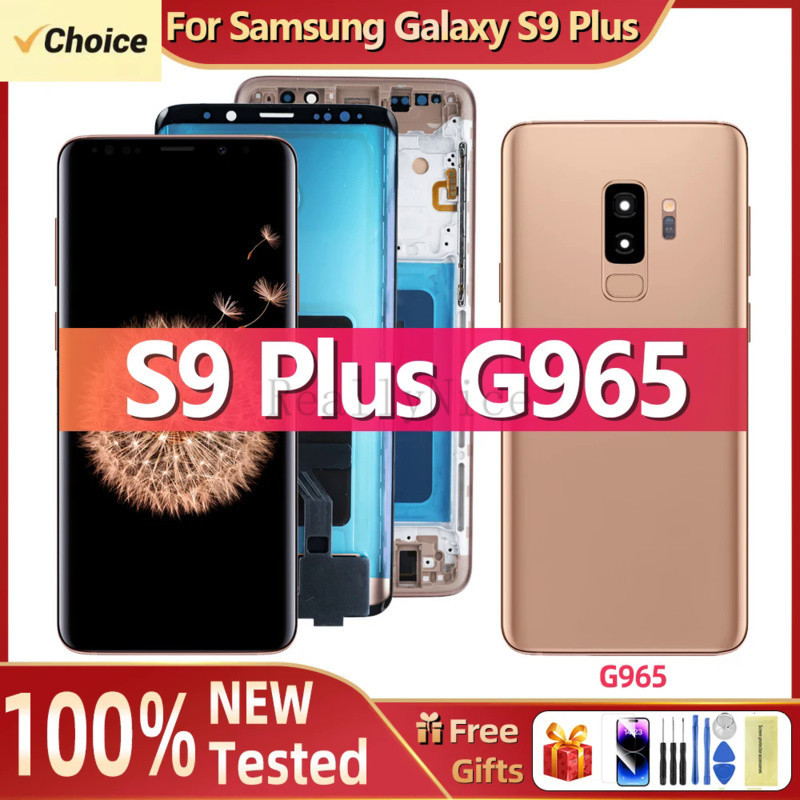 ใหม่ หน้าจอสัมผัส lcd 100% พร้อมกรอบ สําหรับ Samsung Galaxy S9 Plus ...