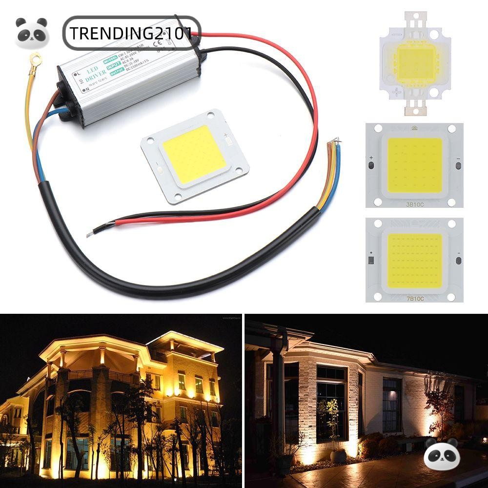 Trending2101 LED COB ชิป DIY Floodlight Spotlight สีขาว/วอร์มไวท์ AC 85-265V 10W 20W 30W 50W 70W ...