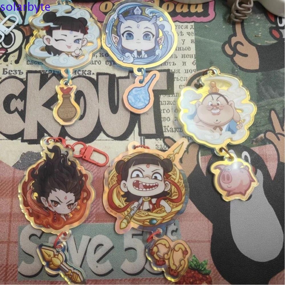 Solarbyte Nezha 2 พวงกุญแจรูป,อะคริลิคภาพยนตร์อะนิเมะ Nezha 2 พวงกุญแจ,แฟชั่นเครื่องประดับ ...