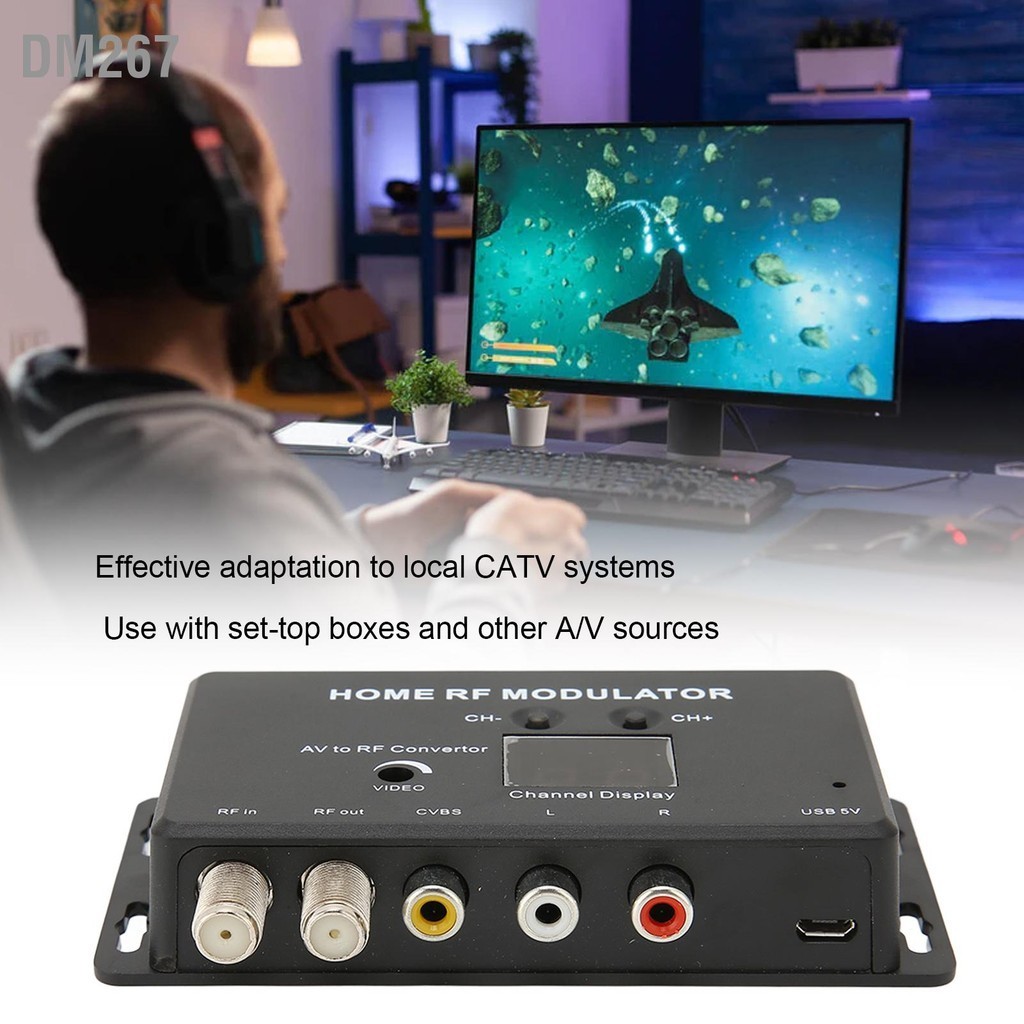 DM267 M70RV TV Link Modulator รองรับ PAL/NTSC Professional AV to RF ...