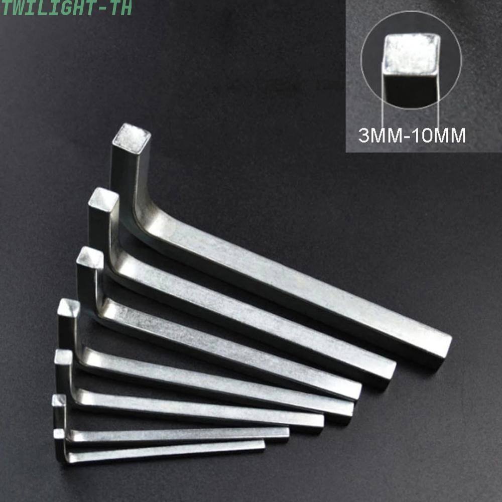 Heavy Duty L Shape Square Head Wrench Screwdriver Set Silver Color ...