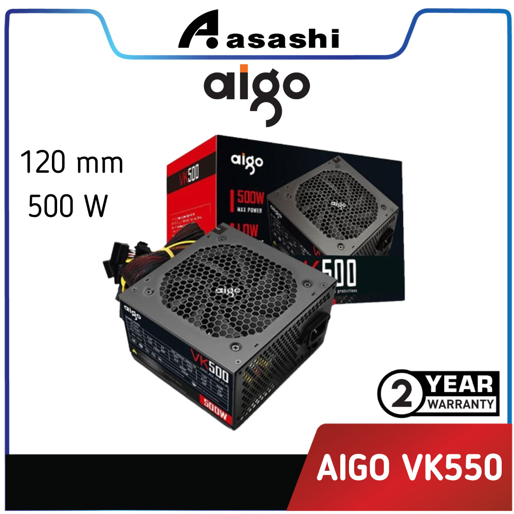 Aigo DarkFlash VK550 สายเคเบิลพาวเวอร์ซัพพลาย 550W แบบแบน ไม่มีโมดูลาร์ | Shopee Thailand