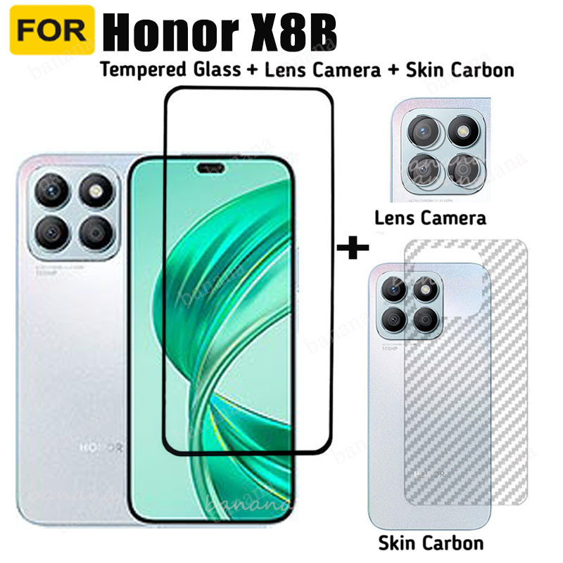 สําหรับ Honor X8B ฟิล์มกระจกนิรภัย 3 in 1 Huawei Honor X8 B X 8B เลนส์ ...
