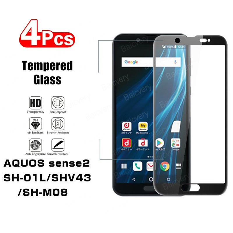 ฟิล์มกระจกนิรภัยกันรอยหน้าจอ แบบเต็มจอ สําหรับ Sharp Aquos Sense2 Sense 2 SH-01L SHV43 SH-M08 ...