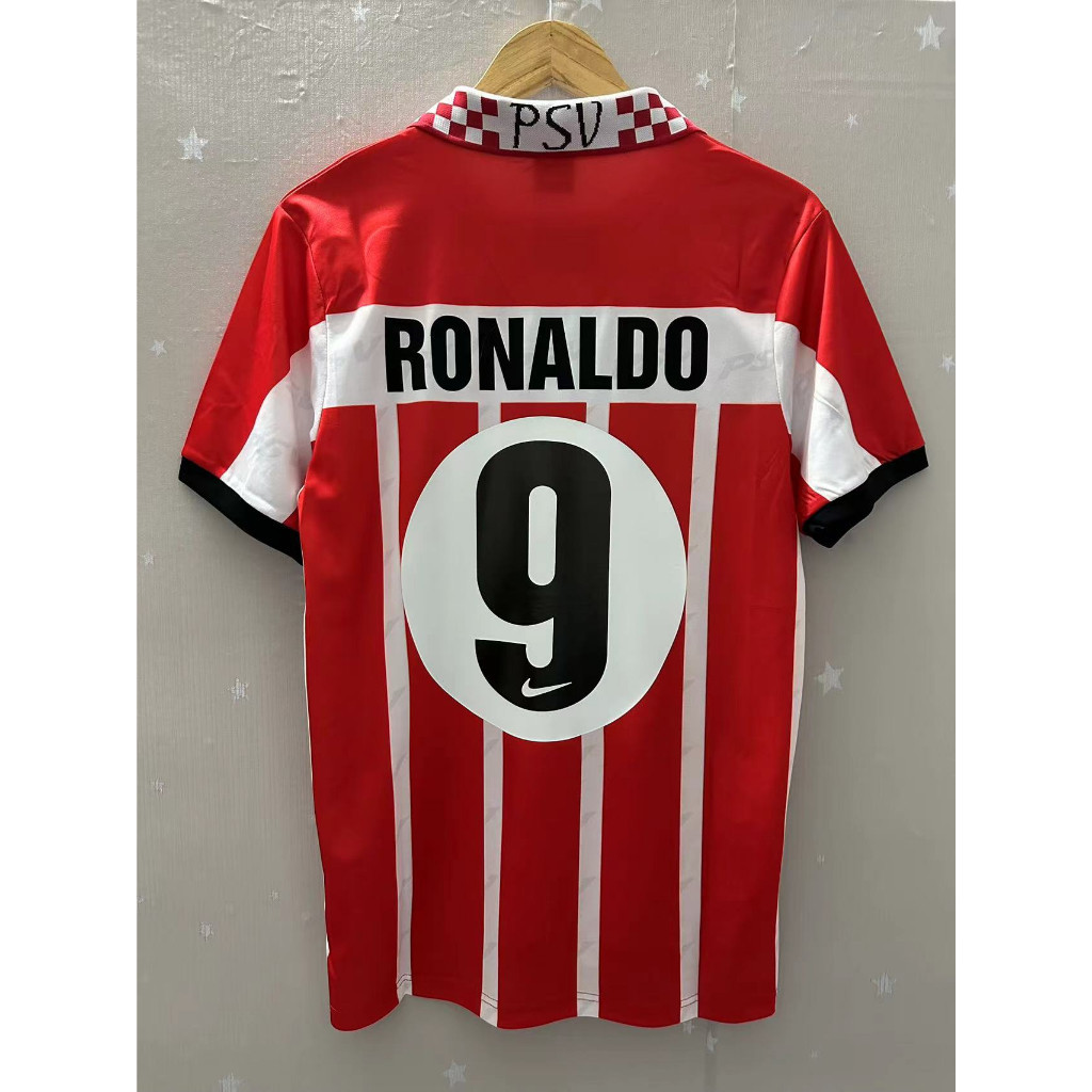 เสื้อกีฬาแขนสั้น ลายทีมชาติฟุตบอล PSV Eindhoven RONALDO 95-96 ชุดเหย้า ...