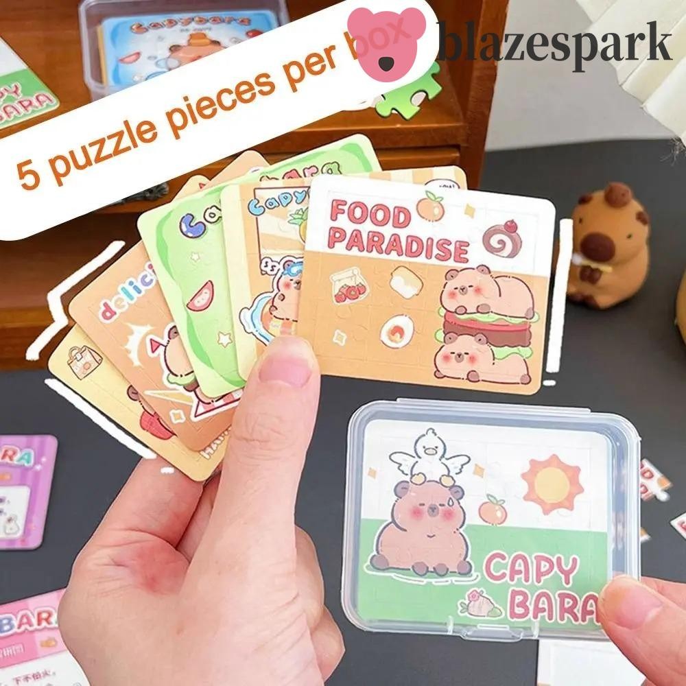 Blazespark Capybara ปริศนาการ์ตูน,พร้อมกล่องของเล่นมือการ์ตูนมินิปริศนาของเล่น,สนุกกระดาษ ...