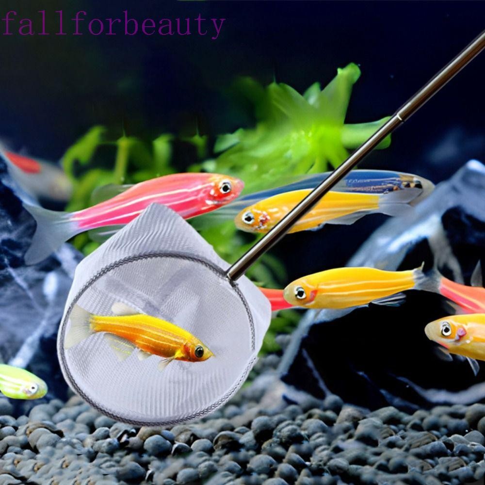 Fallforbeauty ตาข่ายปลาทอง, Telescopic Long Handle Fish Tank Fish Nets ...