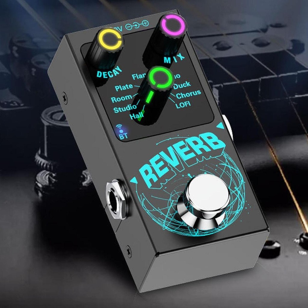 [unjitsh] Digital Reverb Guitar Effects Pedal 9 โหมด Reverb พร้อม DECAY ...