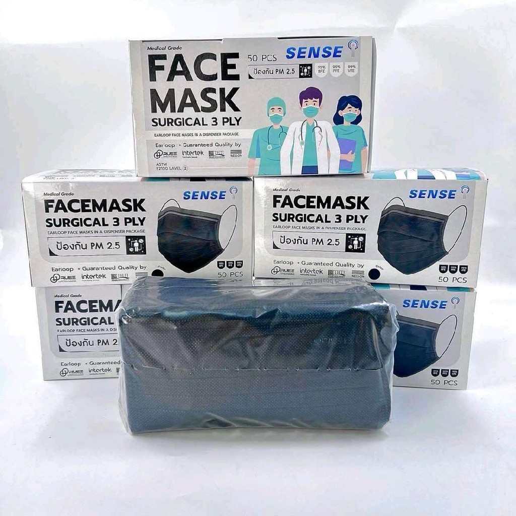 Sense mask หน้ากากอนามัย 1 กล่อง 50 ชิ้น | Shopee Thailand