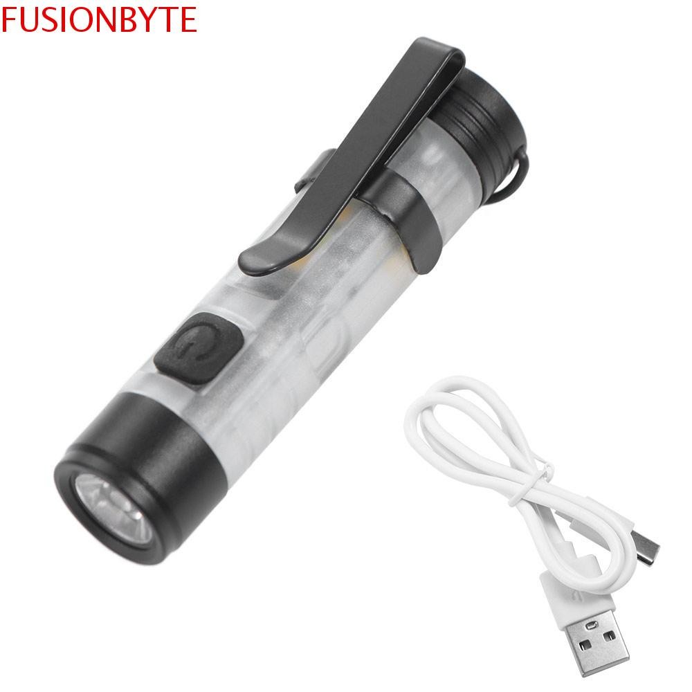 Fusionbyte ไฟฉายขนาดเล็ก,ไฟฉาย LED แบบพกพาน้ําหนักเบา, 4 ปรับความสว่างได้แบบชาร์จไฟได้พวงกุญแจ ...