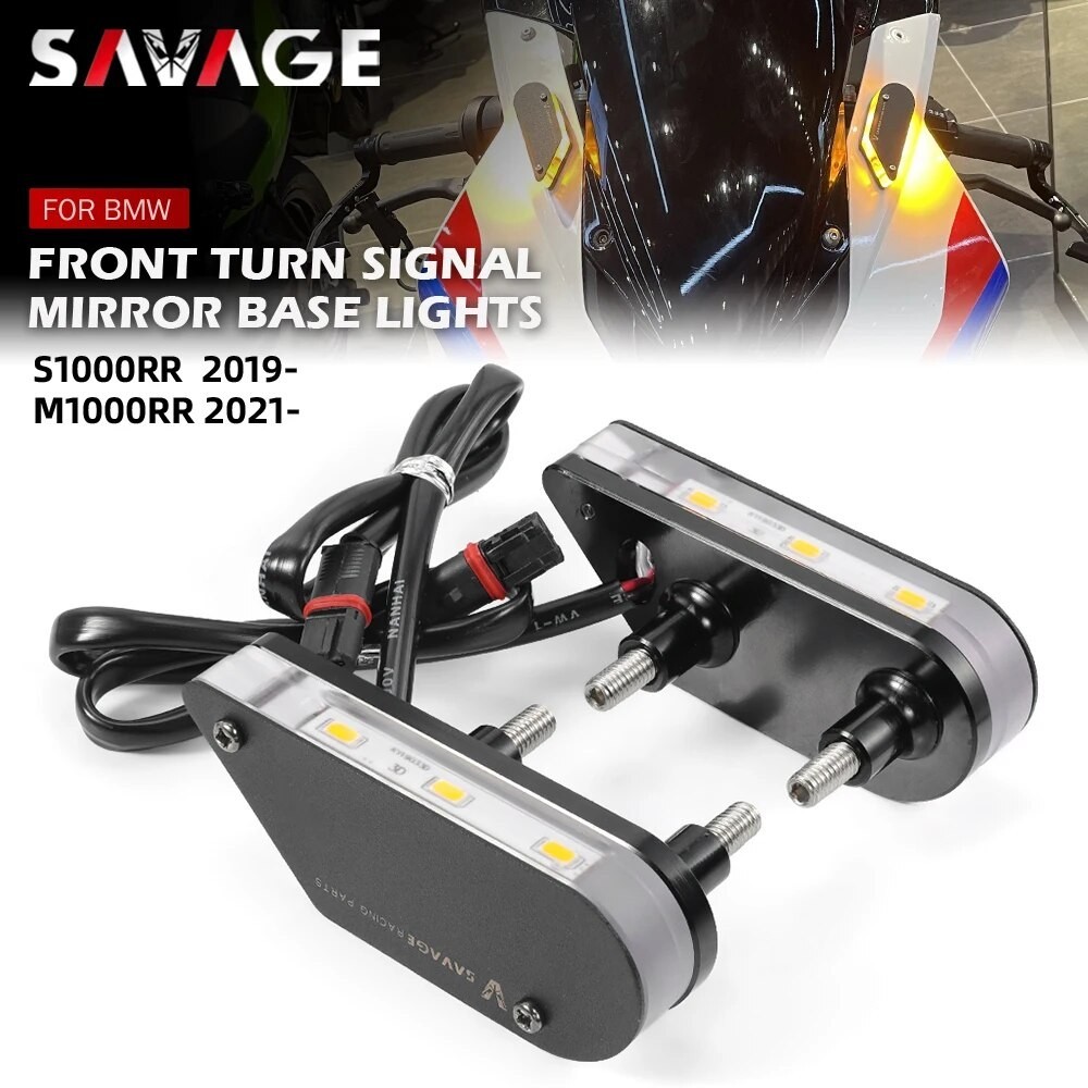 SAV S1000RR LED Turn Signal Flasher Mirror Block Off For BMW M1000RR ...