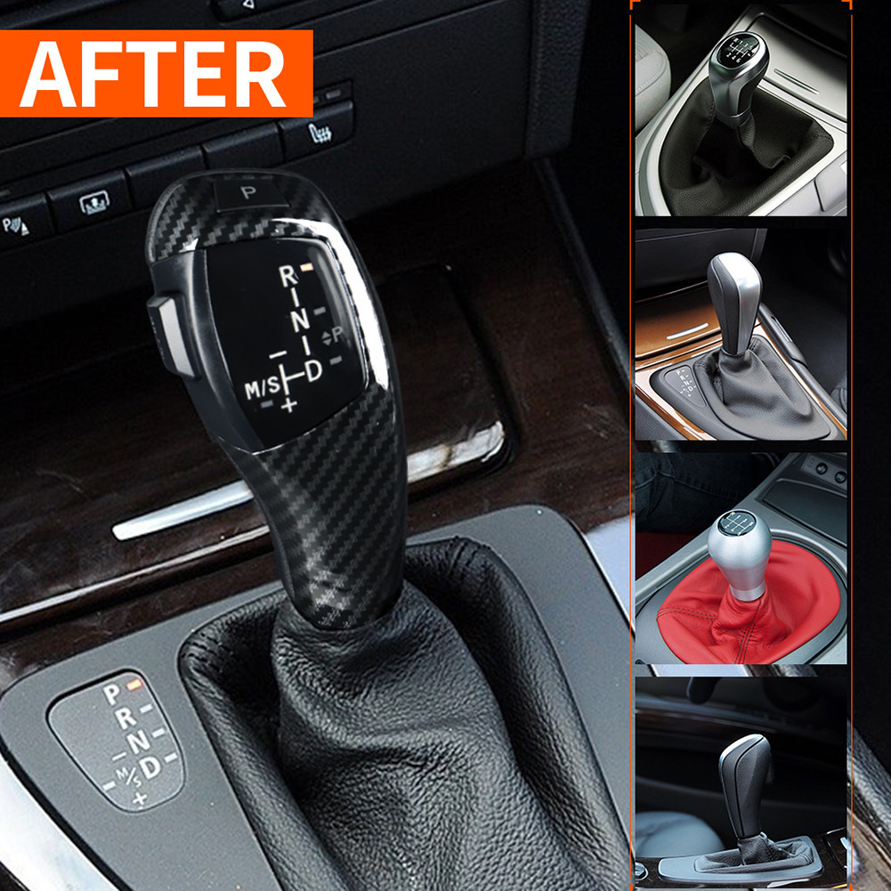 LZB2 ไฟฟ้า LHD อัตโนมัติ LED เกียร์ SHIFT KNOB ชุดติดตั้งเพิ่มสำหรับ BMW E46 E60 E61 Refit ...