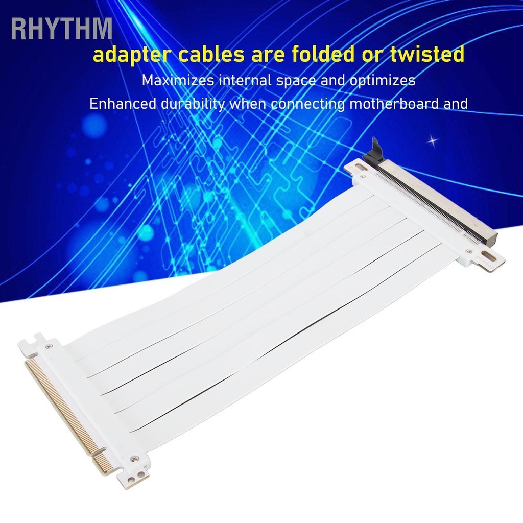 Rhythm PCIE 3.0 X16 Extender Riser Cable สูงคุณสมบัติป้องกัน 180 องศา ...