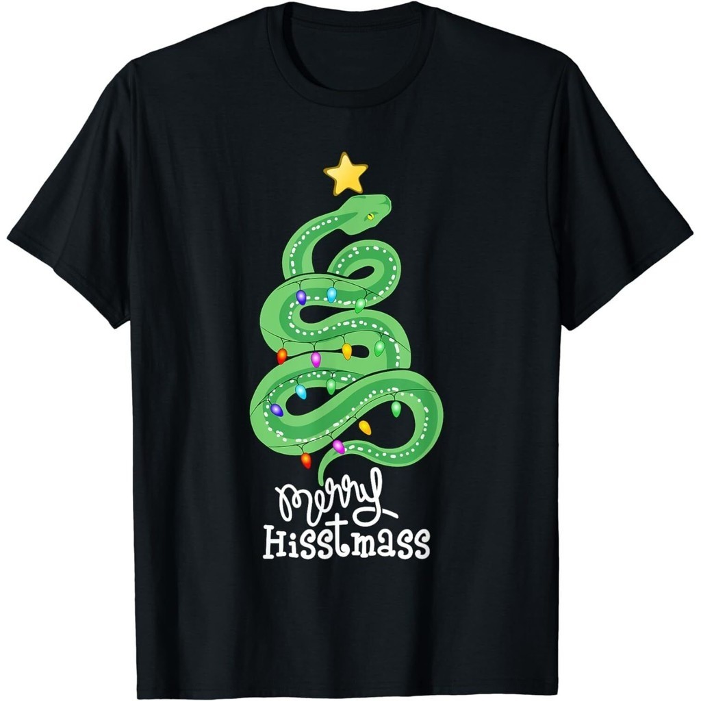 ตลก Merry Histmass Python Snake Merry Christmas Tree เสื้อยืด | Shopee Thailand