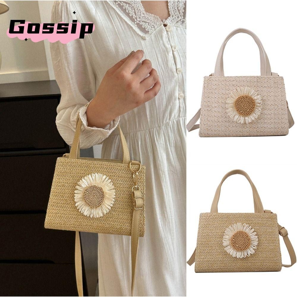 Gossip Beach Crossbody Bag, กระเป๋าสะพายผู้หญิงทอมือความจุขนาดใหญ่ ...