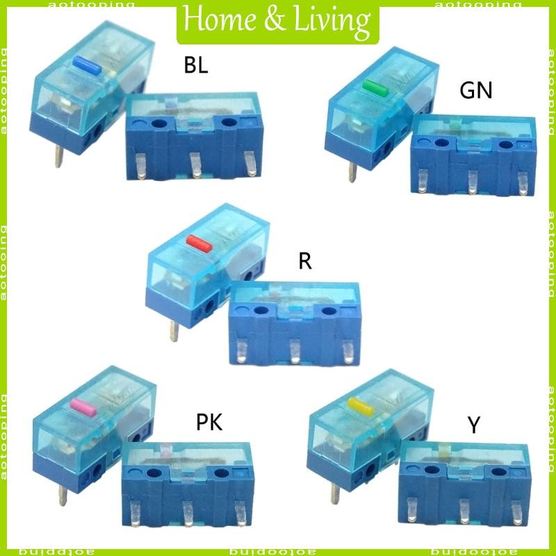 Aotoo HUANO Blue Transparent Shell Mouse Micro Switch สีชมพู แดง เหลือง ...