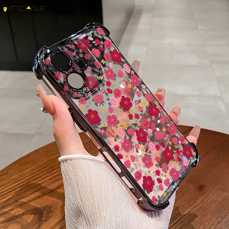 สําหรับ Huawei Pura 70 P60 P50 P40 P30 P70 Pro Plus Ultra เคสโทรศัพท์ Peony ดอกไม้ดอกไม้ดอกไม้สี ...