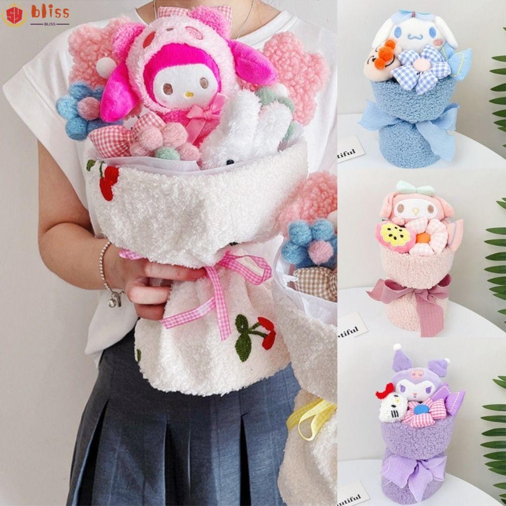 SANRIO Blliss ตุ๊กตาตุ๊กตาช่อดอกไม้,การ์ตูนSanrioครบรอบKuromi Bouquet ...