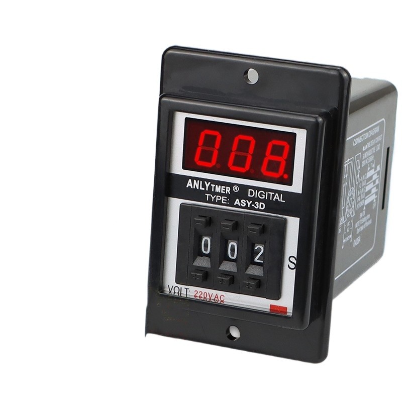Anly Time Relay Asy 3d 2d Ac220v 999s 999m Time Delay Digital Display Timer Shopee Thailand