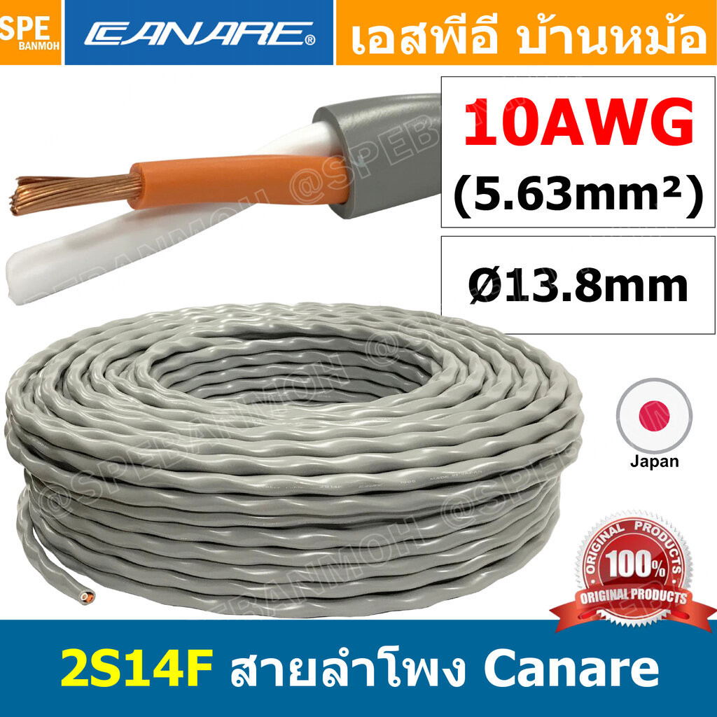 [ 100เมตร ] 2S14F สายลำโพง คานาเร่ Canare Speaker Cable 2S14F Canare ...